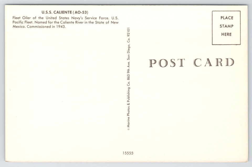 Military~WWII~USS Caliente (AO-53)~Fleet Oiler~Navy's Service Force ...