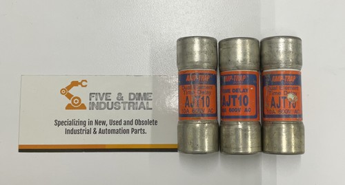Amp-Trap AJT10 Lot of (3) Fuse Dual Element Time Delay 10A 600V | eBay