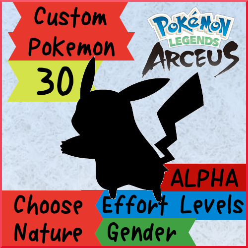 Choose Your Custom Pokemon Shiny Nature Gender ELs Pokémon Legends ...