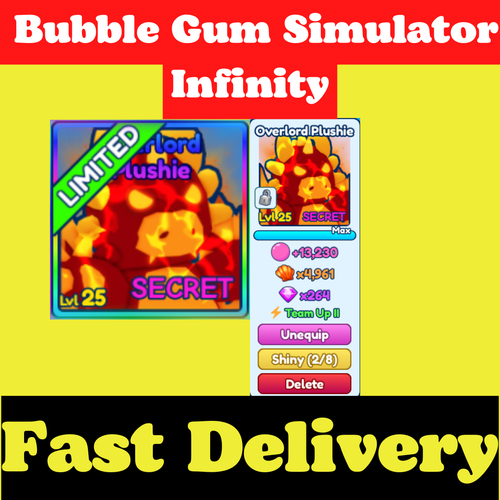 Bubble Gum Simulator Infinity | BGSI | SECRET Overlord Plushie | FAST ...