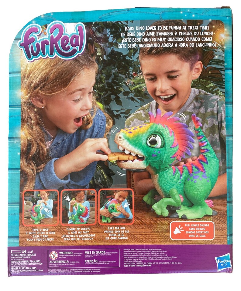 Fur Real Friends Interactive Munchin T-Rex Hasbro Baby Dinosaur Pet ...