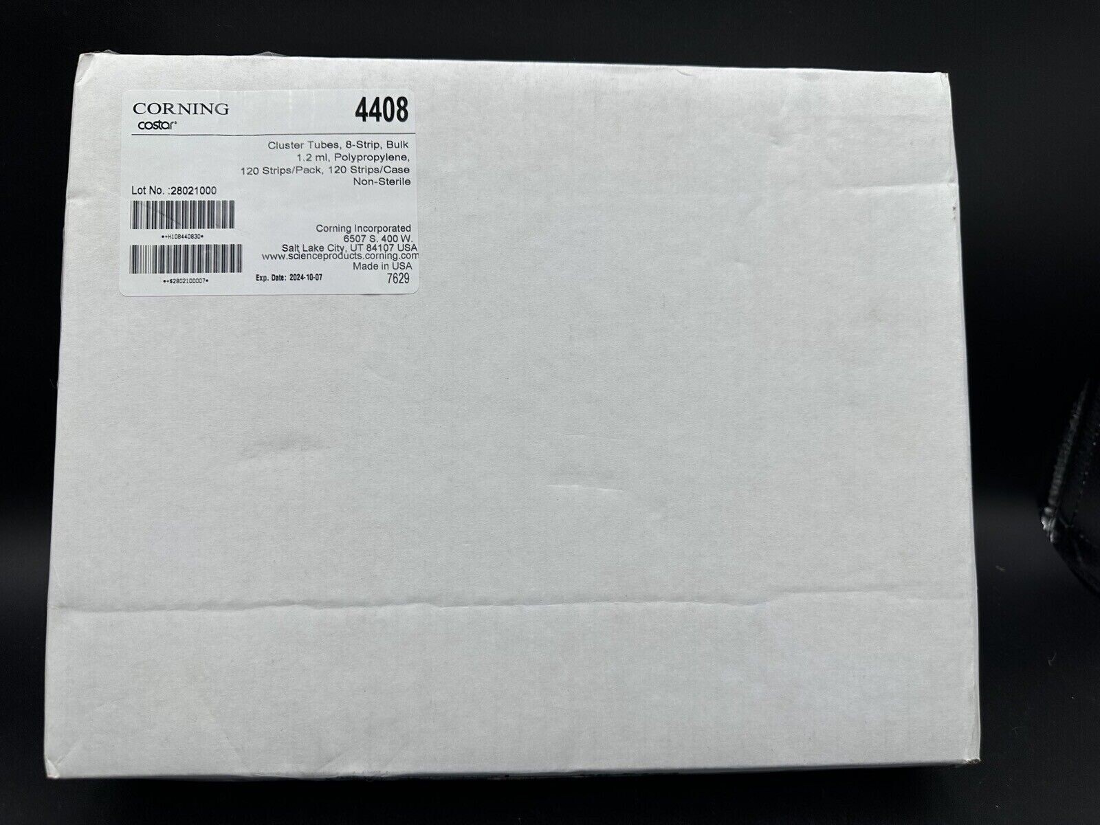 Corning Costar 4408 Cluster Tubes 1.2ml PP 8 Strip BULK Qty 120 Sterile ...