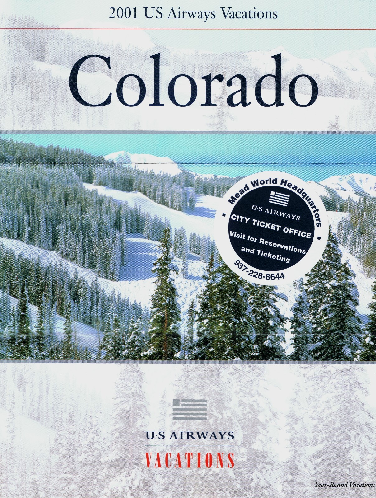 US Airways Colorado 2001 Vacations Brochure = | eBay