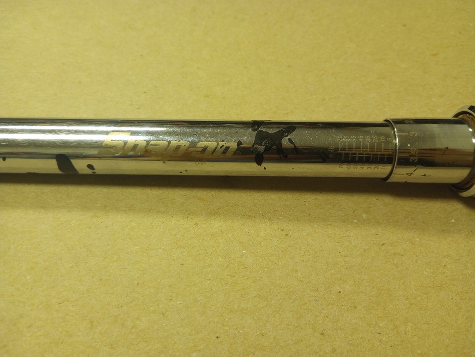 Snap-On 3/8" Drive Flex Head Adjustable Click Torque Wrench 5-75ft/lb ...