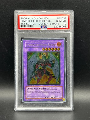 Yugioh PSA 10 GEM MT Elemental Hero Phoenix Enforcer EOJ-EN032 Ultimate 1st 8068 | eBay