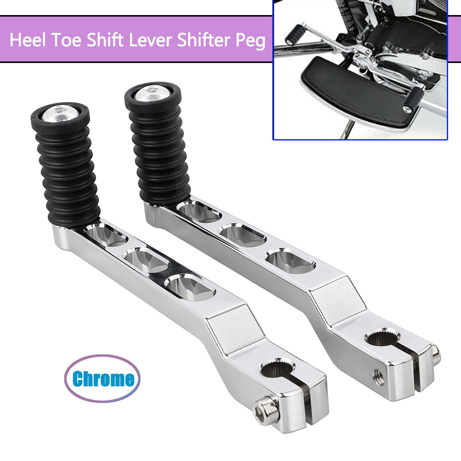 Heel Toe Shift Lever Shifter Foot Peg For Harley Electra Road Glide ...