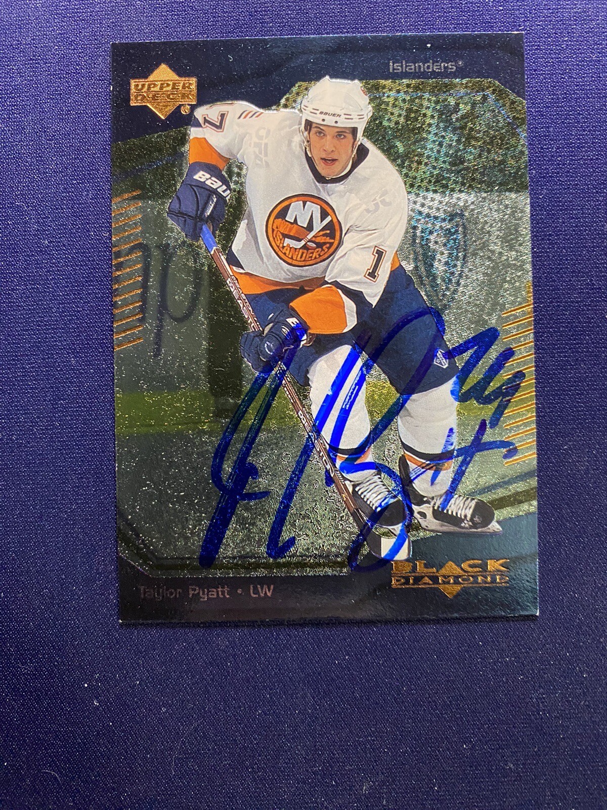 2000-01 Black Diamond Hockey #103 Taylor Pyatt Autograph New York ...