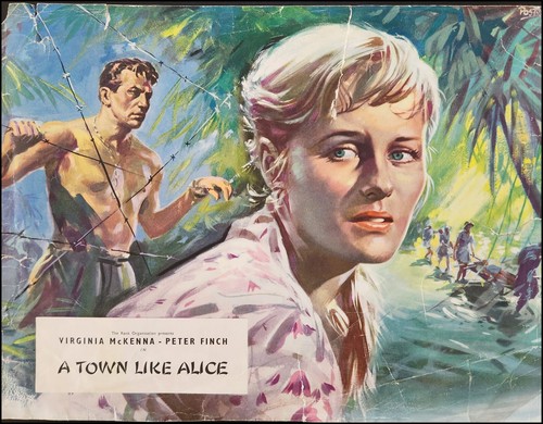 A TOWN LIKE ALICE original 1956 d/s RANK Nevil Shute promo sheet PETER ...