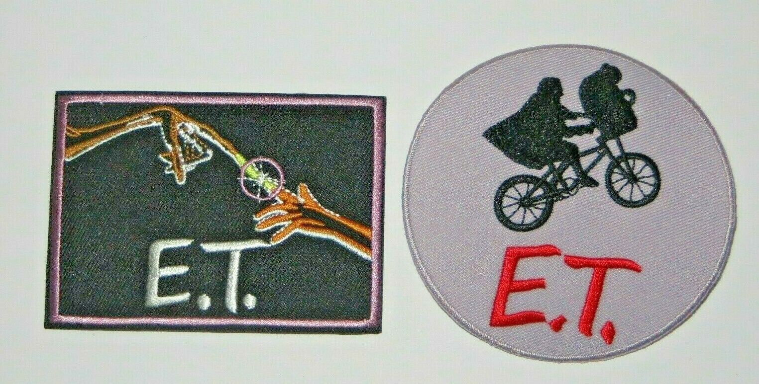 E.T. THE EXTRA TERRESTRIAL Iron On Patch Set Of 2 Collector's Patches ...