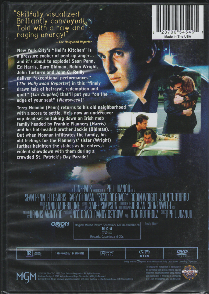 State of Grace: The Irish Mob In New York (DVD 2021) Sean Penn-Ed ...