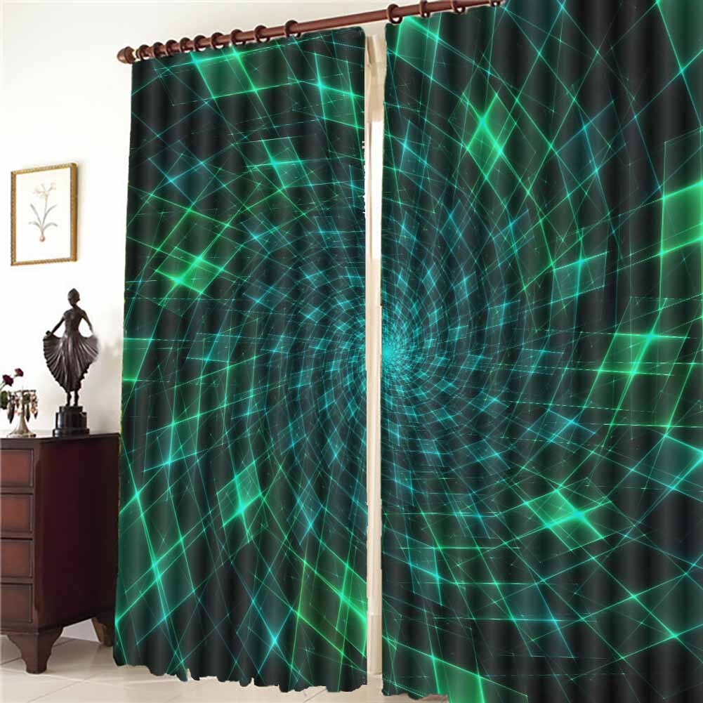 Spin Scramble Lines 3D Curtain Blockout Photo Printing Curtains Drape ...