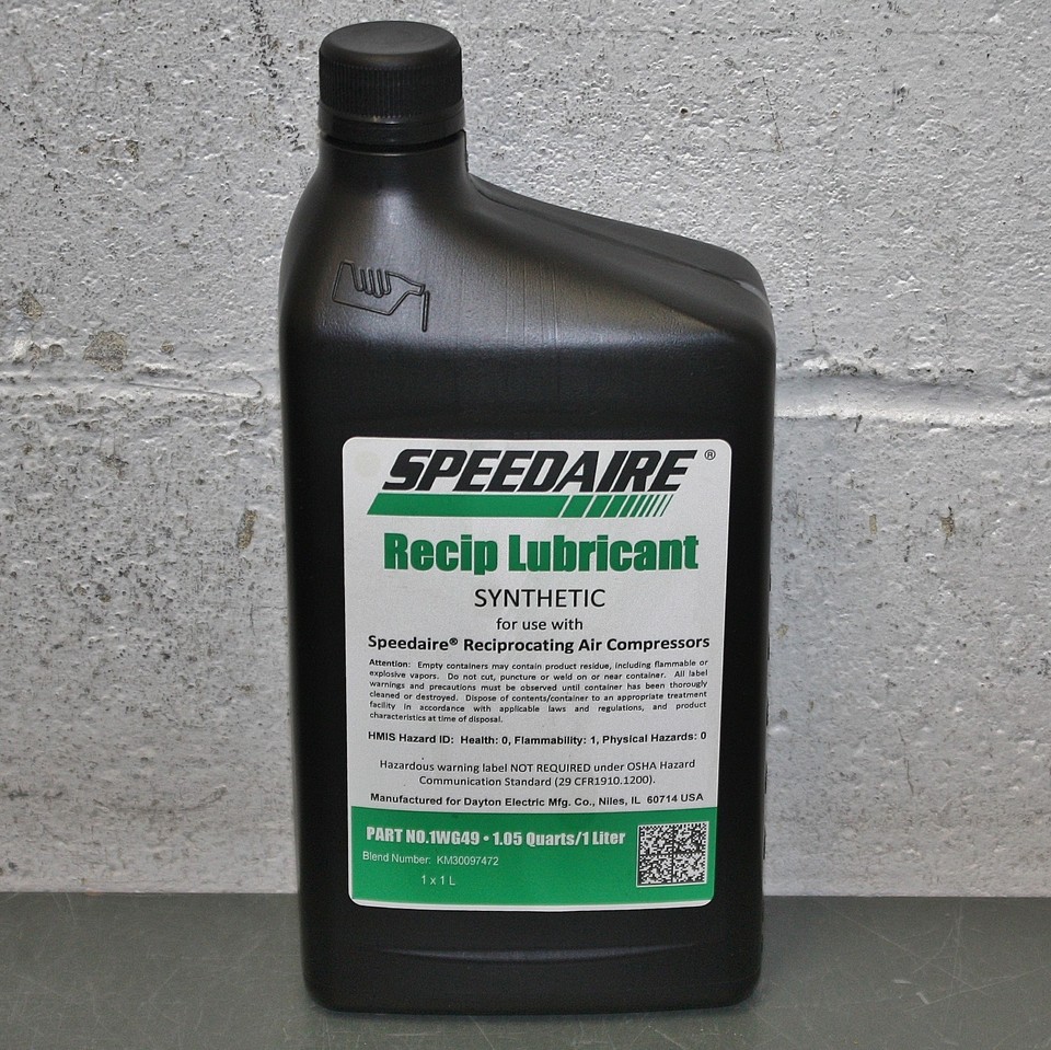 (11) Speedaire Compressor Oil 1WG49, 1.05 Qt/ 1 L, ISO Grade 100 ...