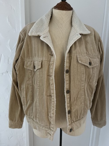 Insight Cord Sherpa Jacket Size Medium Sand Colour Fleece Lining Cotton ...