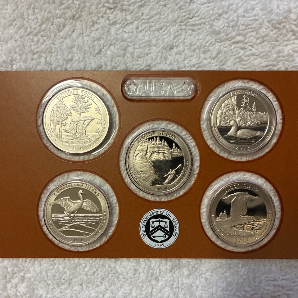 2018 PROOF QUARTERS (5 COINS) - NO PLASTIC BOX - COINS ONLY + COA | eBay