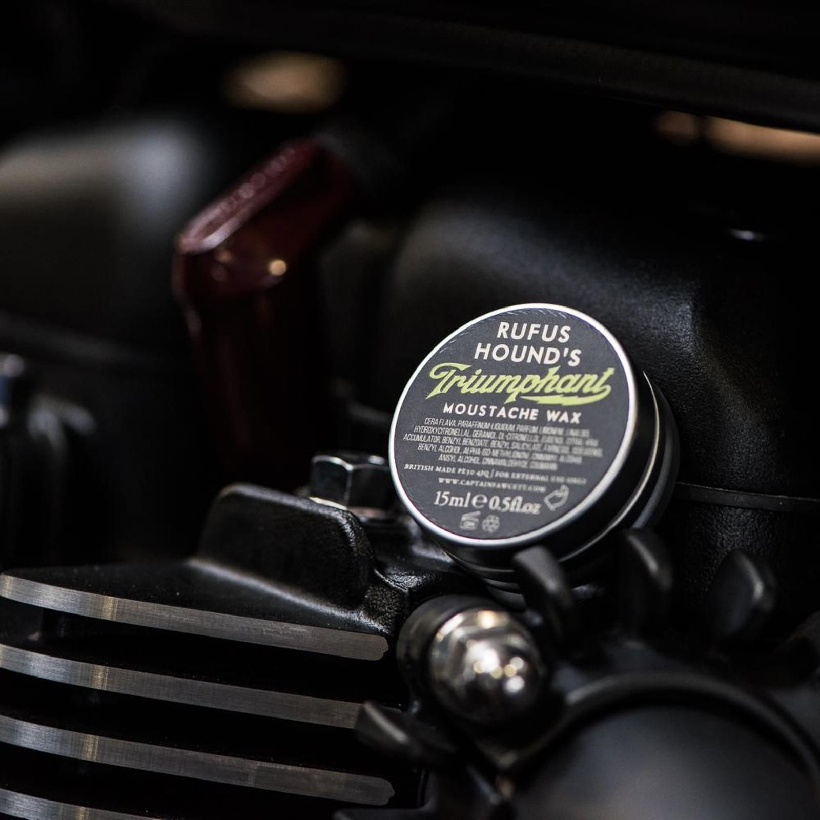 NEW CAPT FAWCETT’S RUFUS HOUND'S TRIUMPHANT MOUSTACHE WAX Mustache 15ml ...