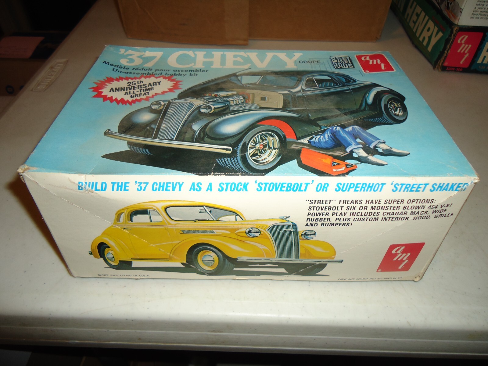 1/25 AMT '37 CHEVY COUPE STREET RODS ISSUE BAGGED INSIDE MODEL KIT NO ...