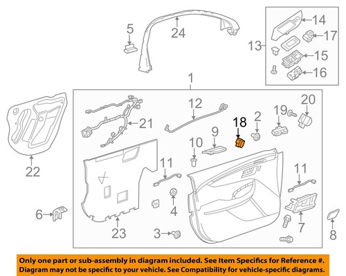 GM OEM 14-17 Impala Front Door Interior Trim-Lock Switch 22899701 | eBay