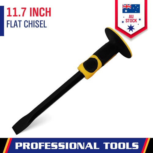 11.7'' FLAT COLD CHISEL WITH RUBBER GRIP 23MM CUTTING EDGE CARVING ...