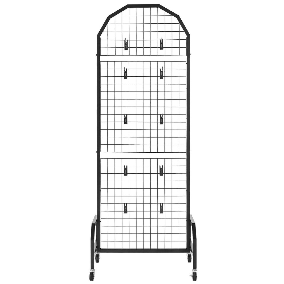 1.9x5.4ft 2-Pack Movable Wire Grid Wall Panels 20 Hooks Carbon Steel ...