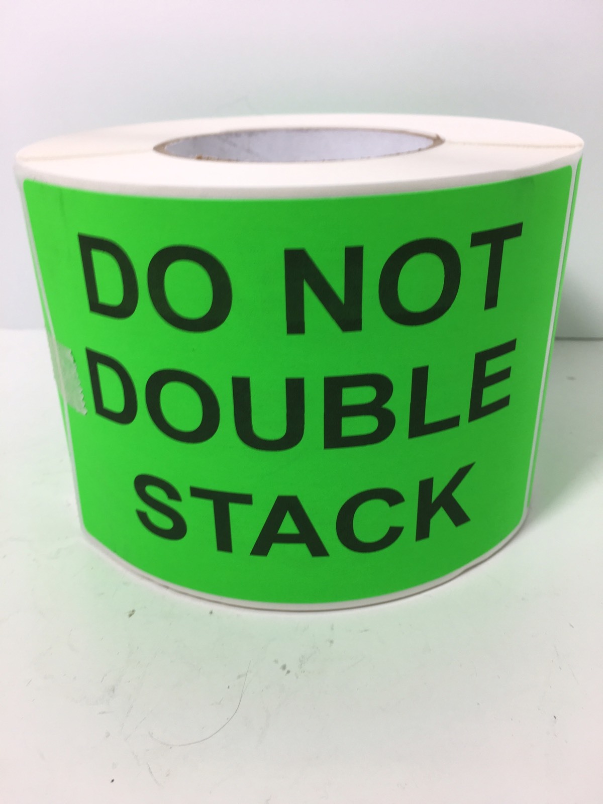 Do Not Double Stack Labels - Fluorescent Green 4" X 6" (500/Roll ...