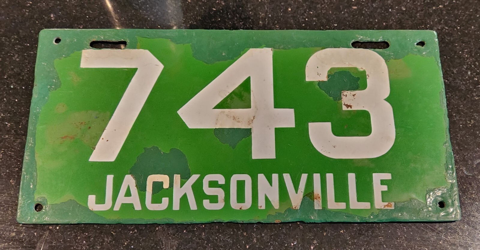 1913 1914 Jacksonville Florida License Plate Porcelain Pre-State FL JAX ...