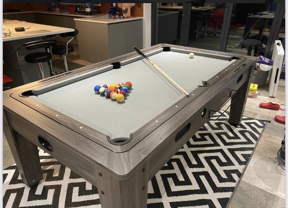 7ft Dining Table & 3 in 1 Pool Table Tennis Air Hockey Games Table FREE ...