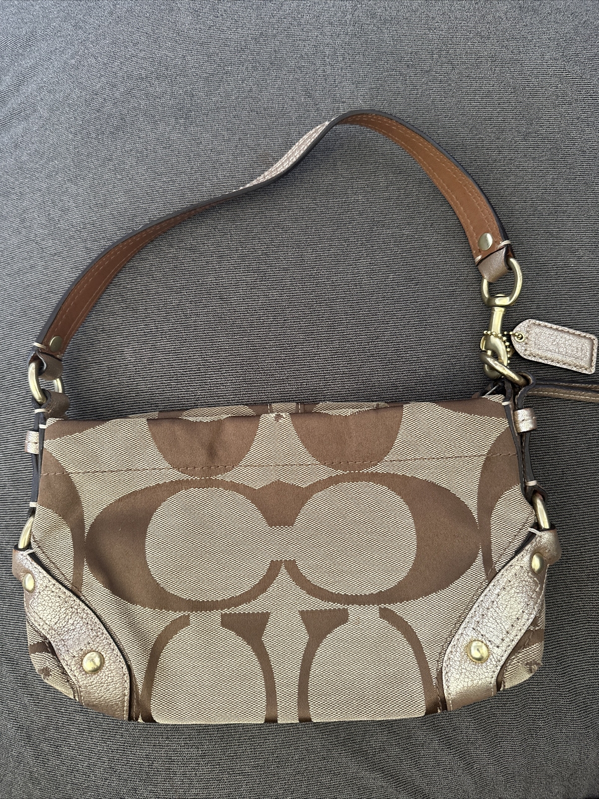 Coach Logo Hobo Handbag - Gem
