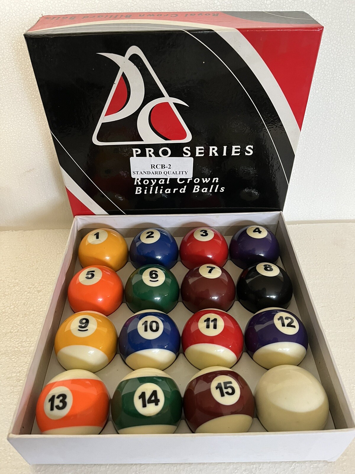 Pro Series Standard Quality Royal Crown Billiard Balls Complete Set ...