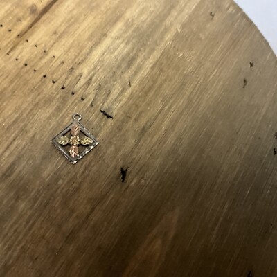 Small .75” Tall Sterling Silver 10k Gold Charm. Makers Mark RL | eBay