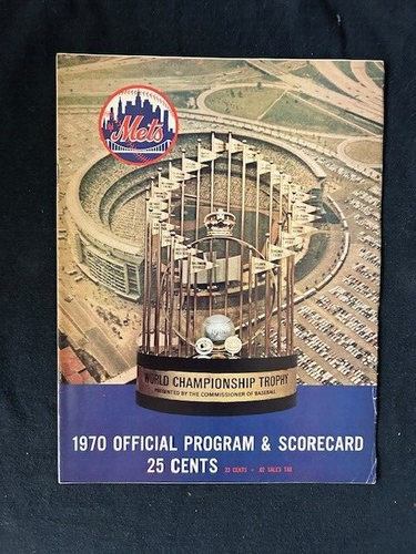 1970 NY METS VINTAGE Program Scorecard *UNSCORED* w/ Ticket Stub & News ...