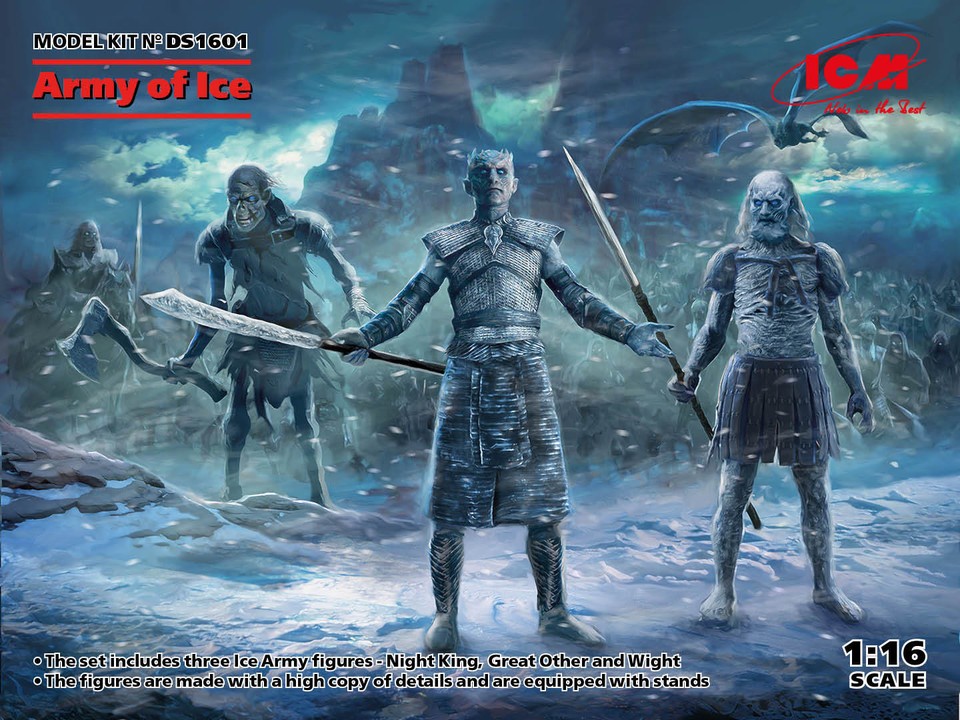 ICM DS1601 - Army of Ice (Night King, Great Other, Wight) - 1:16 Scale ...