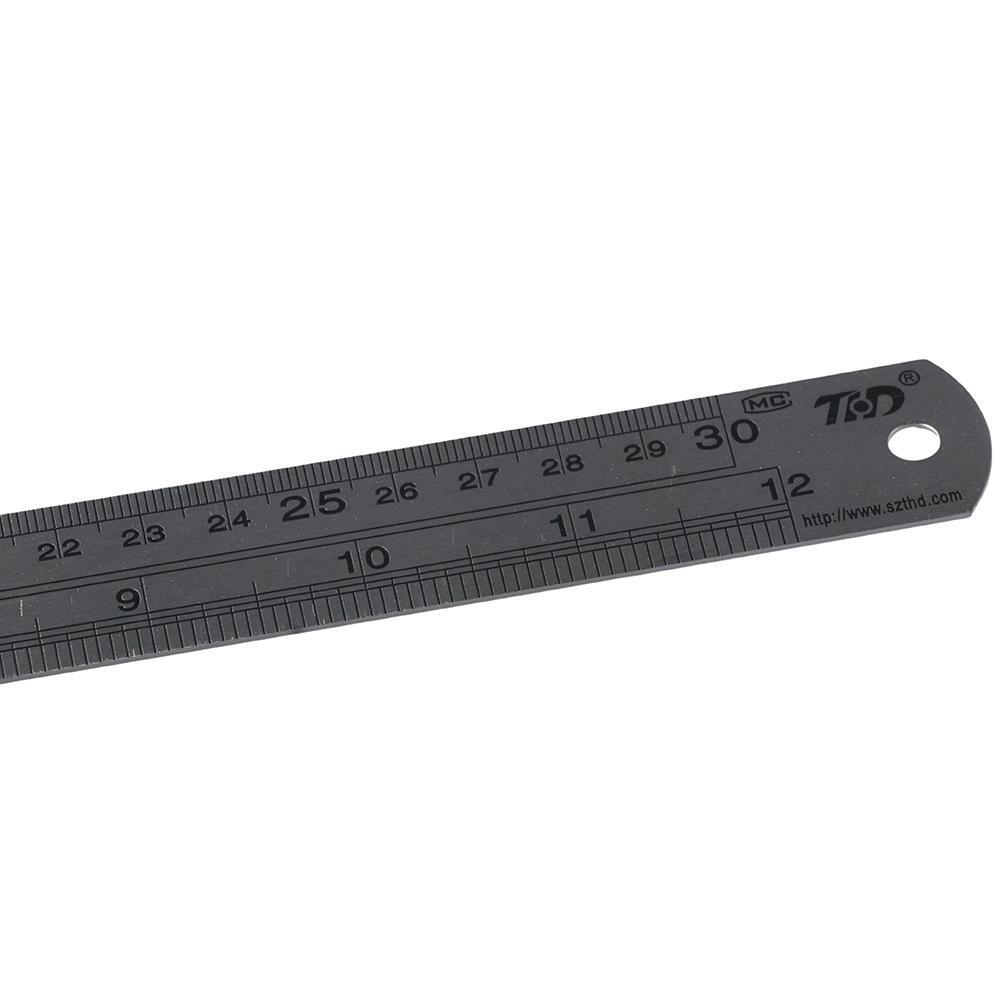 2 Pcs Set Measuring Tool Scale Metal Ruler Flexible Straight Ruler ...