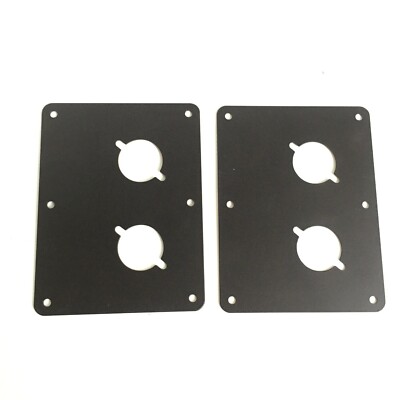 2 Metal Speaker Back Panel Jack Plate W/2 Cuts For Speakon XLR ...