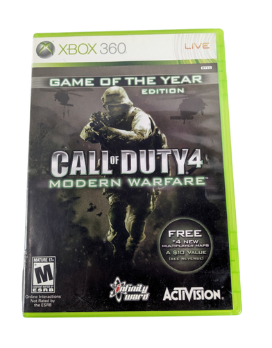 Call Of Duty 4 Modern Warfare XBOX 360 COD MW XBOX360 Complete In Box ...