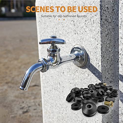 Faucet Washers, 58 Pack Flat and Beveled Washers Rubber Assortment Kit ...