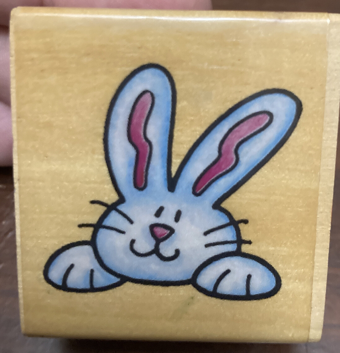 Rubber Stampede Bunny Face 754C Cartoon Rabbit Animal Wood Mounted ...