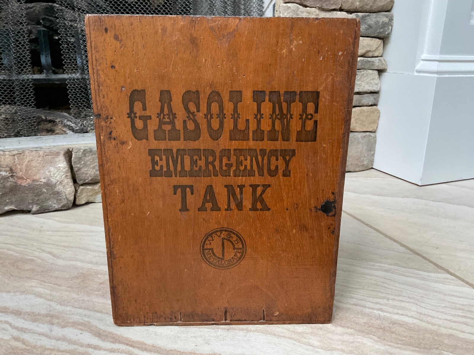 Gasoline Emergency Gas Tank Wood Box WV8B Metalcraft Antique Car ...