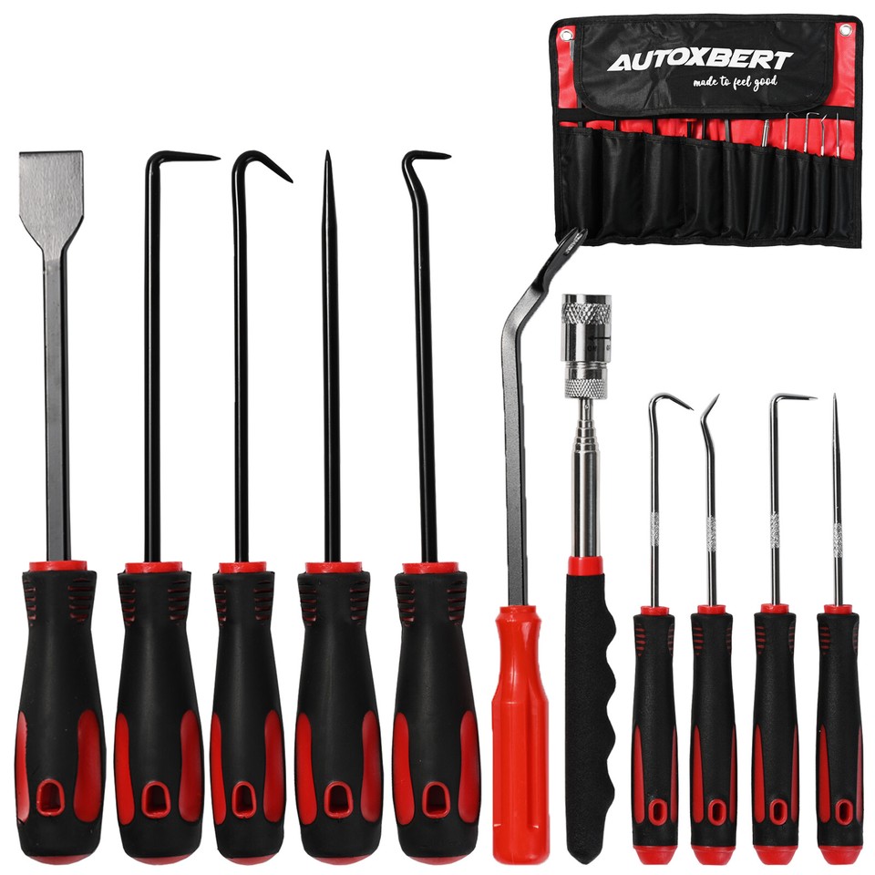 11pcs Pick And Hook Set With Scraper Magnetic Telescoping Hand Tool Kit ...