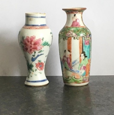 2 STUNNING ANTIQUE CHINESE PORCELAIN VASES | eBay