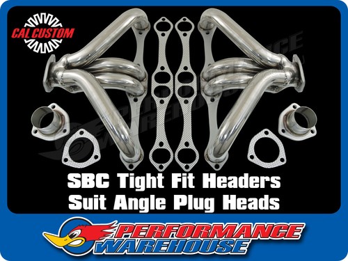 Small Block CHEV Tight Fit Headers Stainless Steel - Suit Angle Plug ...