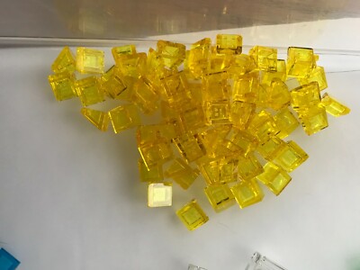 LEGO- NEW- #54200 TRANS YELLOW- TILES 1 X 1 X 2/3/ CHEESE SLOPE-300 ...