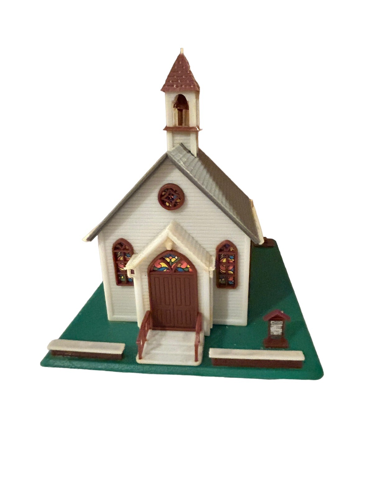 2 Lot Vintage HO 1/87 House Church Model Train Display Buildings Homes ...