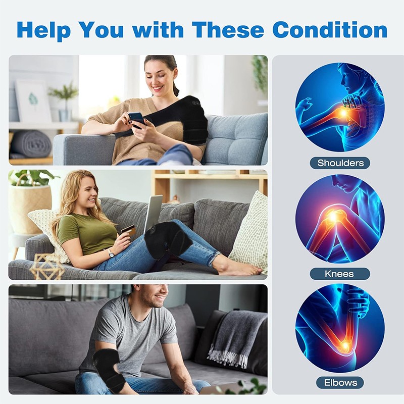 Heated Electric Shoulder Brace Heating Pad Therapy Shoulder Winter ...