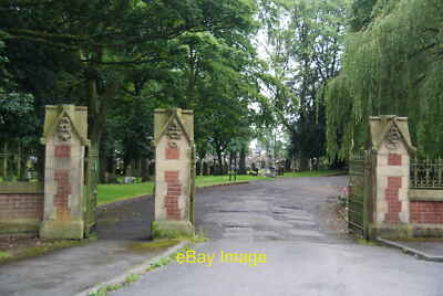 Photo 12x8 The gates of Royton Cemetery c2011 | eBay UK