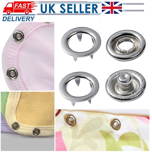 Snap Fasteners Poppers Press Studs Nickle Free Brass Metal 10mm PRYM ...