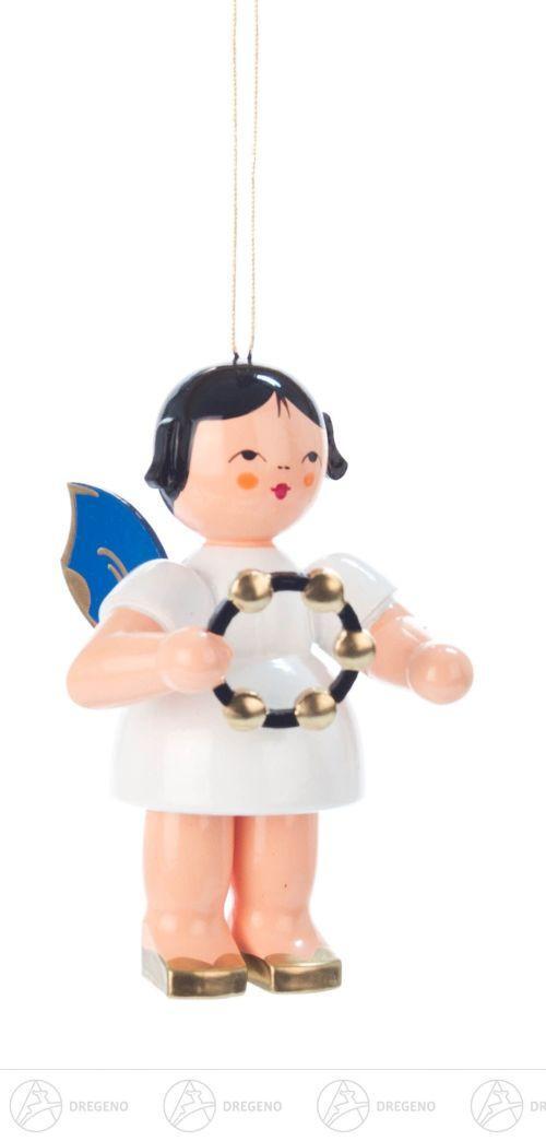 Tree Ornaments Hanging Angel With Clamp Ring, Large, Blue Wings H ...
