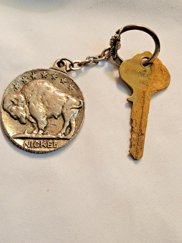 Vintage Buffalo Nickel Indian Head Liberty Novelty Keychain with Key | eBay