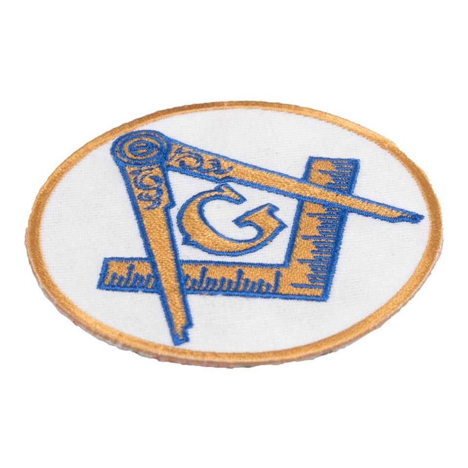 Freemasons White & Gold Masonic Patch, Masonic Patches | eBay