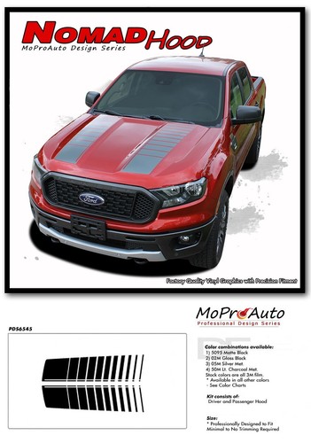 2019-2023 Ford Ranger Hood Decals NOMAD HOOD 3M Vinyl Graphics Stripes ...