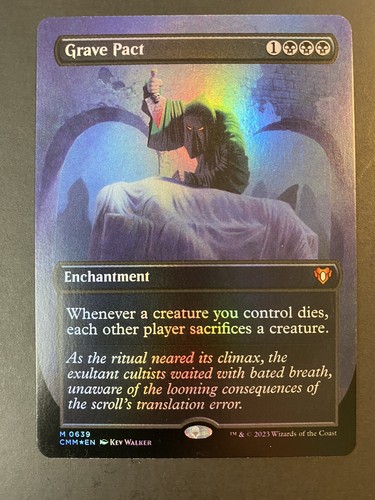 GRAVE PACT - Borderless - FOIL - M 0639 - MTG 2021 | eBay